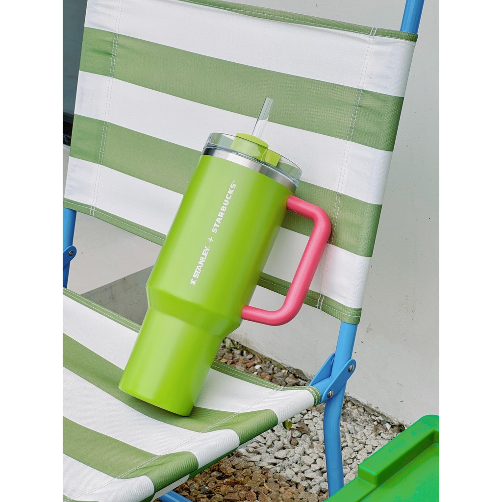 Ins Starbucks Cup Stanley Music Carnival Contrast Color Large Straw ...