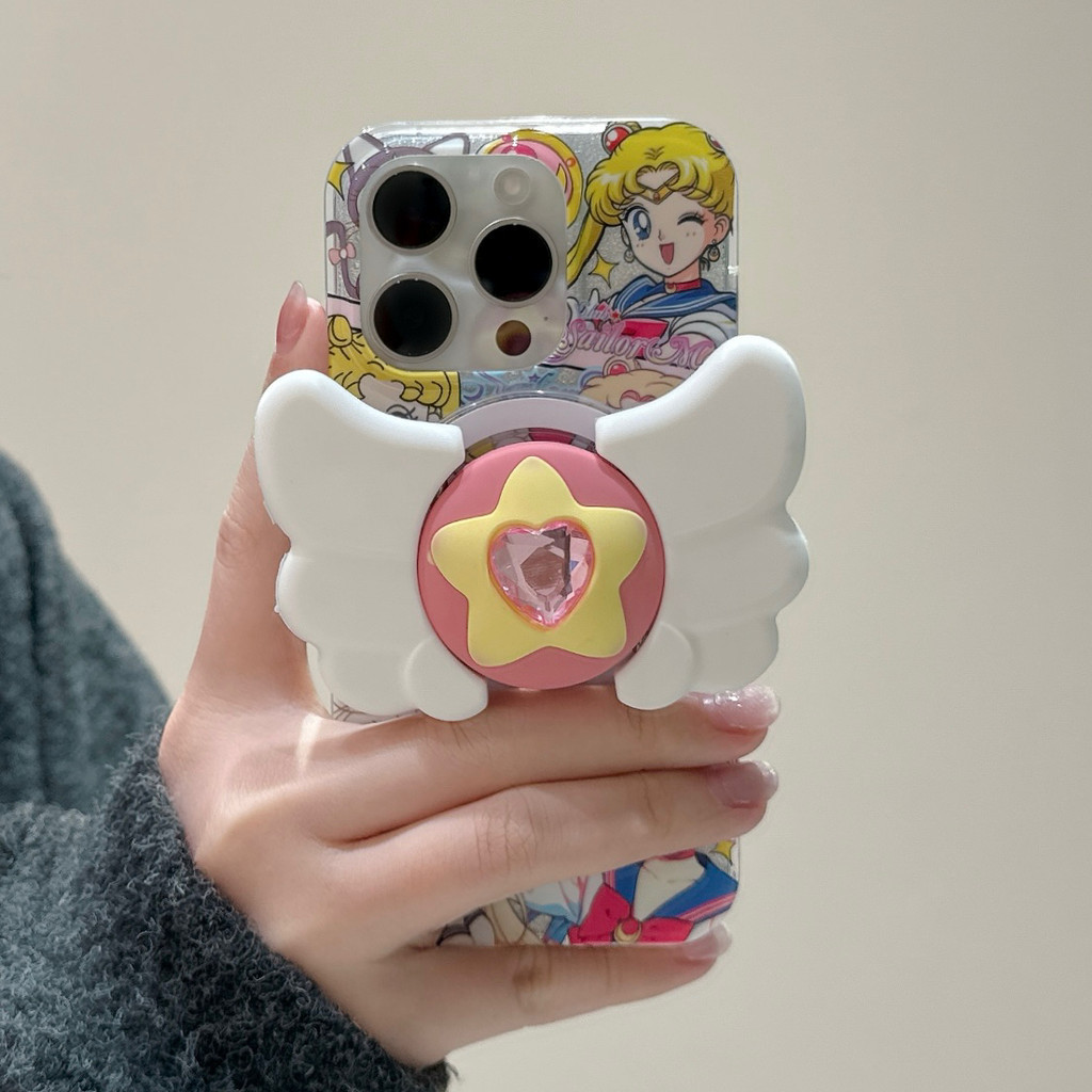 Angel Wings อะนิเมะ Sailor Moon Stand Holder แม่เหล็ก Popsocket เคส ...