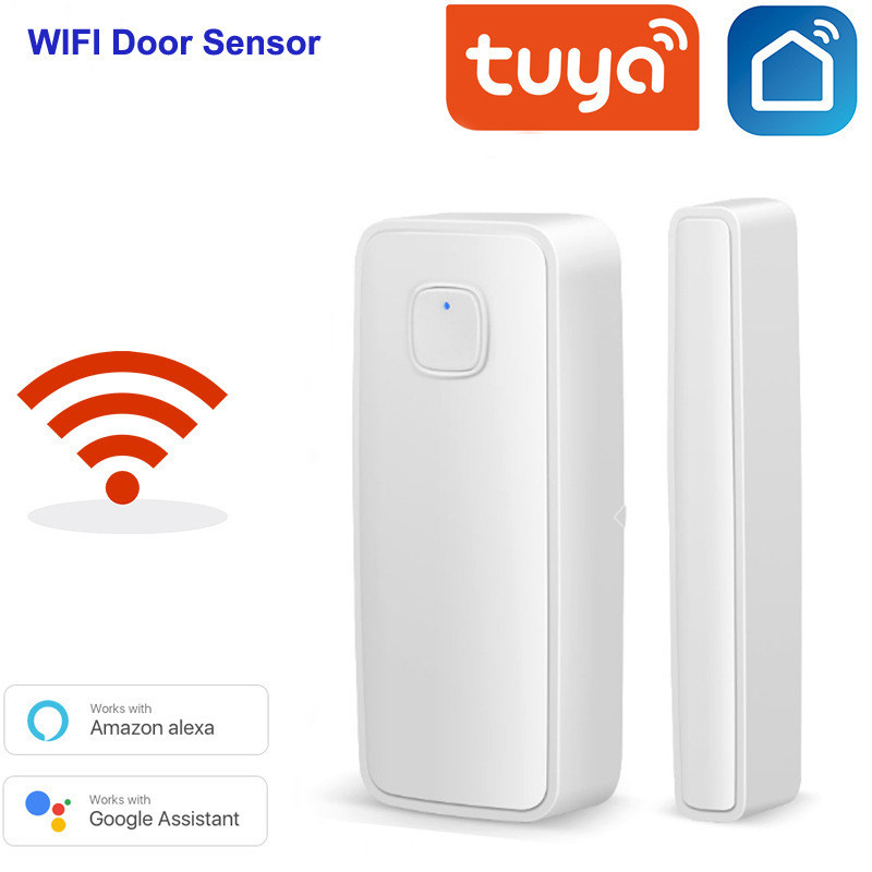 Tuya WIFI เครื่องตรวจจับสัญญาณเตือนแม่เหล็กประตู WIFI เซ็นเซอร์แม่เหล็ก ...