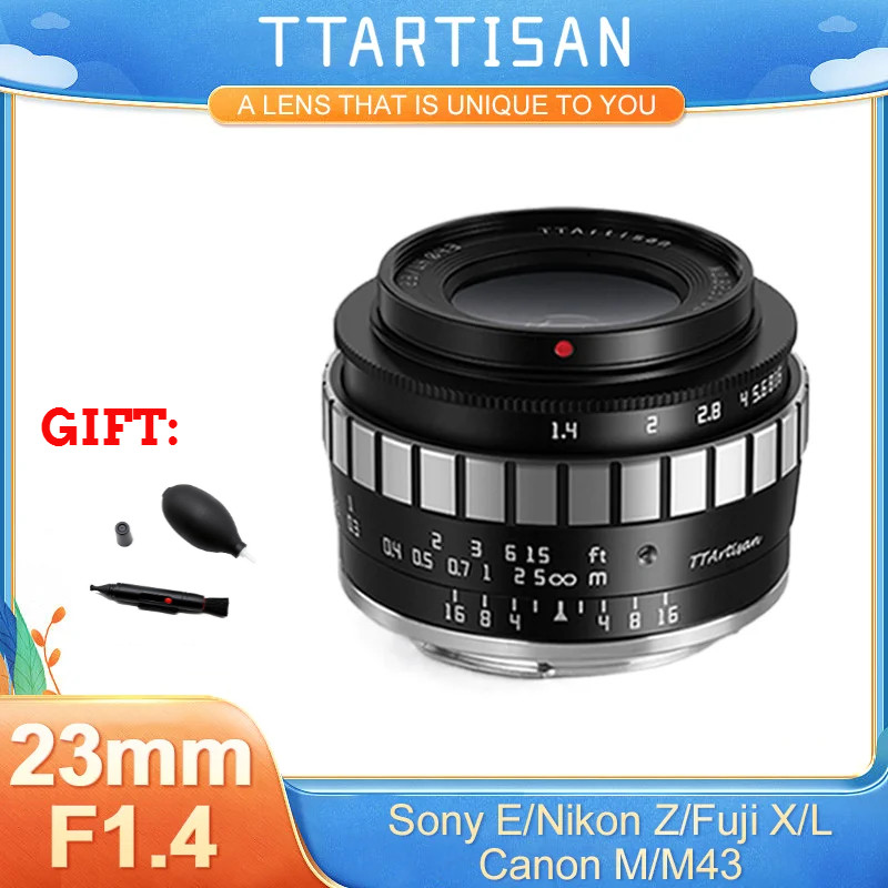 IN สต็อกttartisan 23 มม.F1.4 APS-C เลนส์มือหมุนรูรับแสงขนาดใหญ่สําหรับ ...