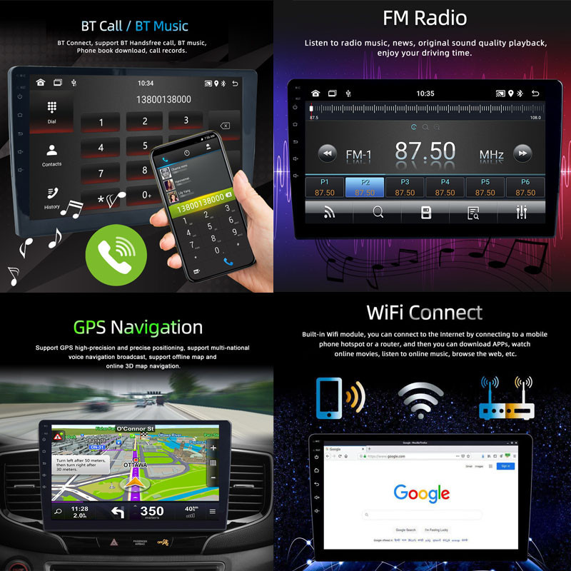 (8GB + 128gb) AI Voice 8Core 9 "/10" QLED 1280*720P หน้าจอ Android Car ...