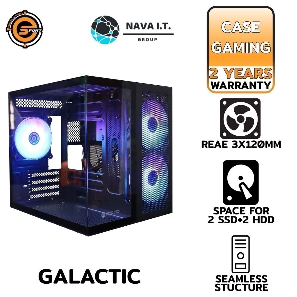 🛵มีส่งด่วน💨NEOLUTION GALACTIC BLACK CASE E-SPORT GAMING เคสคอมพิวเตอร์ รับประกัน 2ปี | Shopee ...
