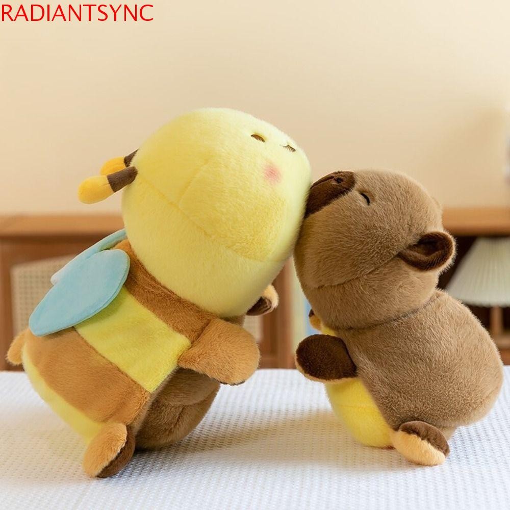 Radiantsync Capibala ตุ๊กตาตุ๊กตา, หมอนนุ่ม 2-in-1 Capybara เปลี่ยนเป็น Bee Plush ของเล่น ...