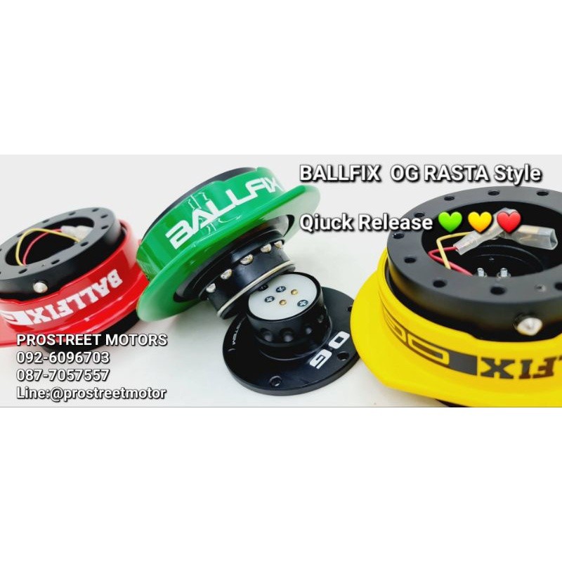 คอถอด แท้ คอพวงมาลัย Quick Release มี FLIPPER BALL FIX OG RASTA STYLE ...
