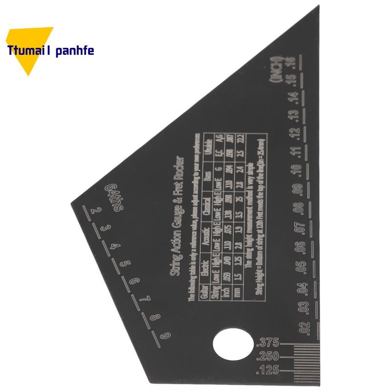 1 Pc สแตนเลสคอ Fingerboard วัดไม้บรรทัด Fret Rocker กีตาร์ Luthier เครื่องมือสําหรับกีตาร์เบสคอ