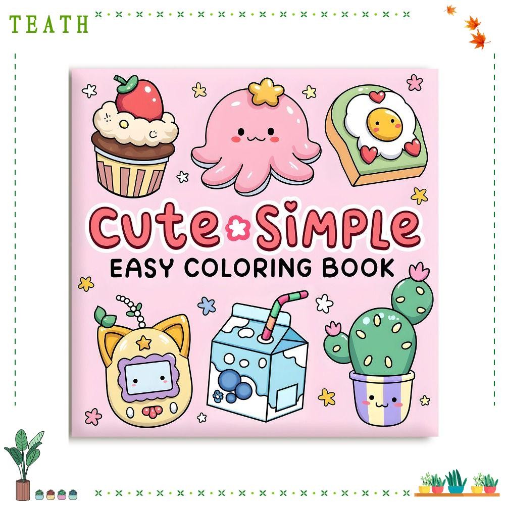 สมุดระบายสี TEATH, สมุดระบายสีกราฟฟิตีเพื่อการศึกษาผ่อนคลาย, น่ารักคุณภาพสูง & SIMPLE ตลก 22 ...