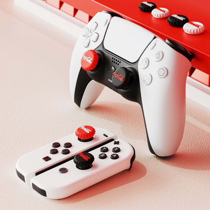 Geekshare Coca-Cola Creative Theme ซิลิโคน Thumb Grip Caps สําหรับ ...