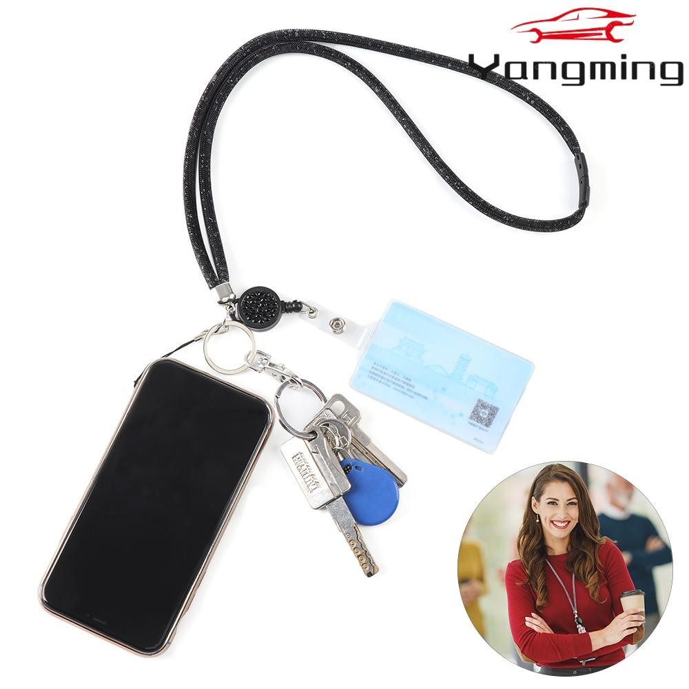Yangming ID Card Lanyard Nylon Key Ring Card Holder สายคล ้ องโทรศัพท ์ ...