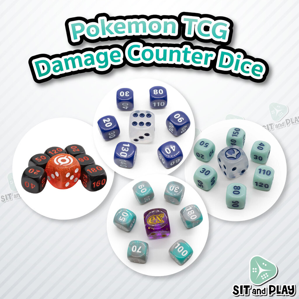 Pokemon TCG - Damage Counter Dice ลูกเต๋านับดาเมจ สำหรับการ์ดโปเกมอน ...