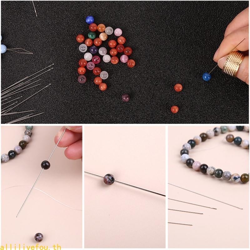 Live Beading Set of 30 with Needle Bottle Long Straight Beading Kit for ...