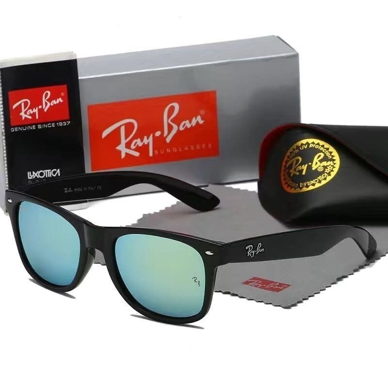 Rayban Wayfarer ผู้ชายผู้หญิงแว่นตากันแดดทรงสี่เหลี่ยมหรูหรา Mickey Ray ...