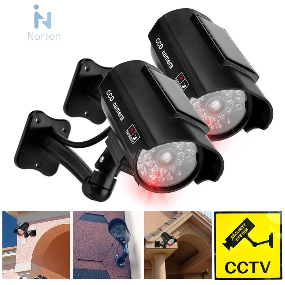 Dummy กล้องวงจรปิด Weatherproof Fake CCTV Cam Theft Deterrent สําหรับ ...
