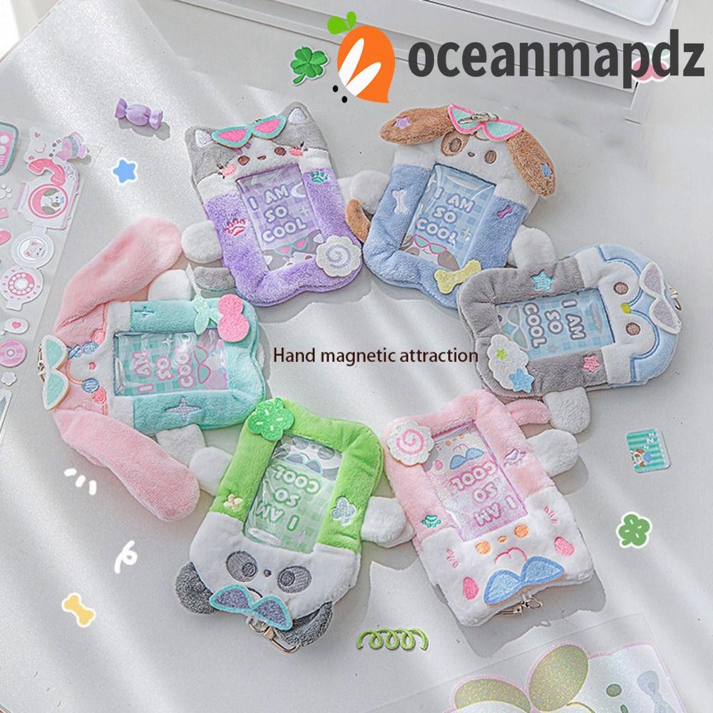 Oceanmapdz ที่วางโฟโต้การ์ดรูปสัตว์แม่เหล็ก, สุนัขมือในมือที่วางโฟโต้ไอดอลตุ๊กตา, เคสป้องกันแมว ...