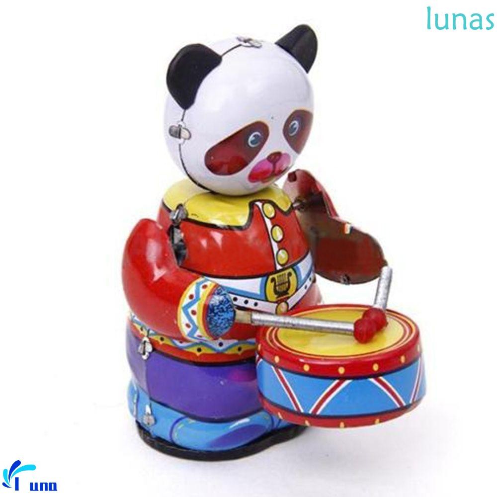 Lunasol ของเล่นตัวเลขคอลเลกชัน Vintage Kids Wind Up Panda Bear หุ่นยนต์ ...