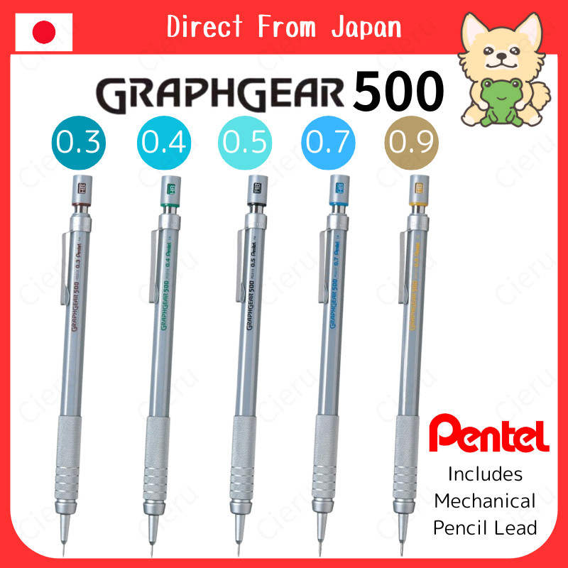 Pentel Graph Gear 500ดินสอกด0.3มม./0.4มม./0.5มม./0.7มม./0.9มม. | Shopee ...