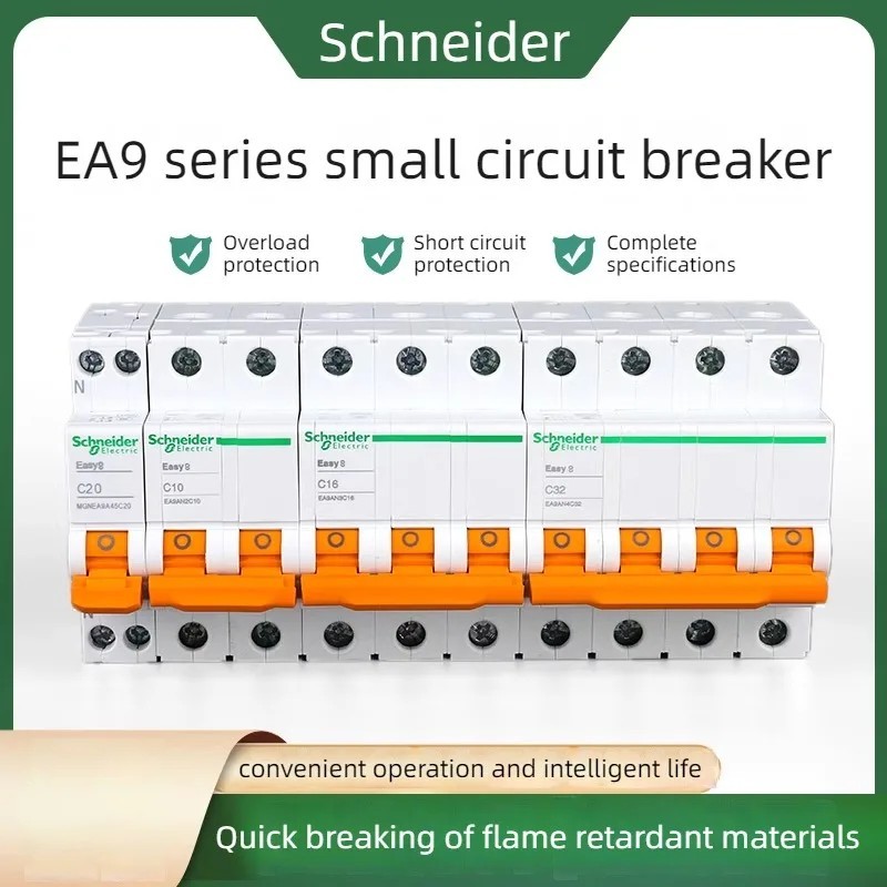 Schneider Easy9 EA9AN EA9 1P 1P+N 2p 3p 4p C ประเภทไฟฟ้า Mini Circuit Breaker AC 6A ~ 63A Micro ...