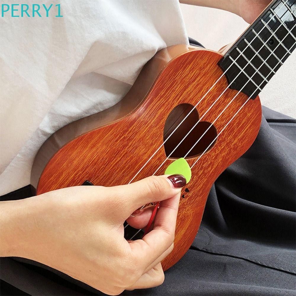 Perry Ukulele เครื่องดนตรีของเล่น, 4 สายปรับ String Knob จําลอง Ukulele ของเล่น, Rhythm Training ...