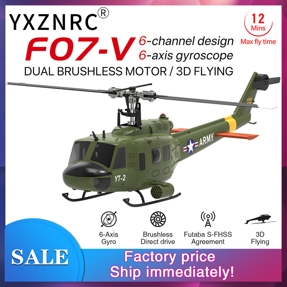 ใหม่ YUXIANG RC เฮลิคอปเตอร์ F07-V 2 แบตเตอรี่ 6 แกน Gyro 3D Flying ...