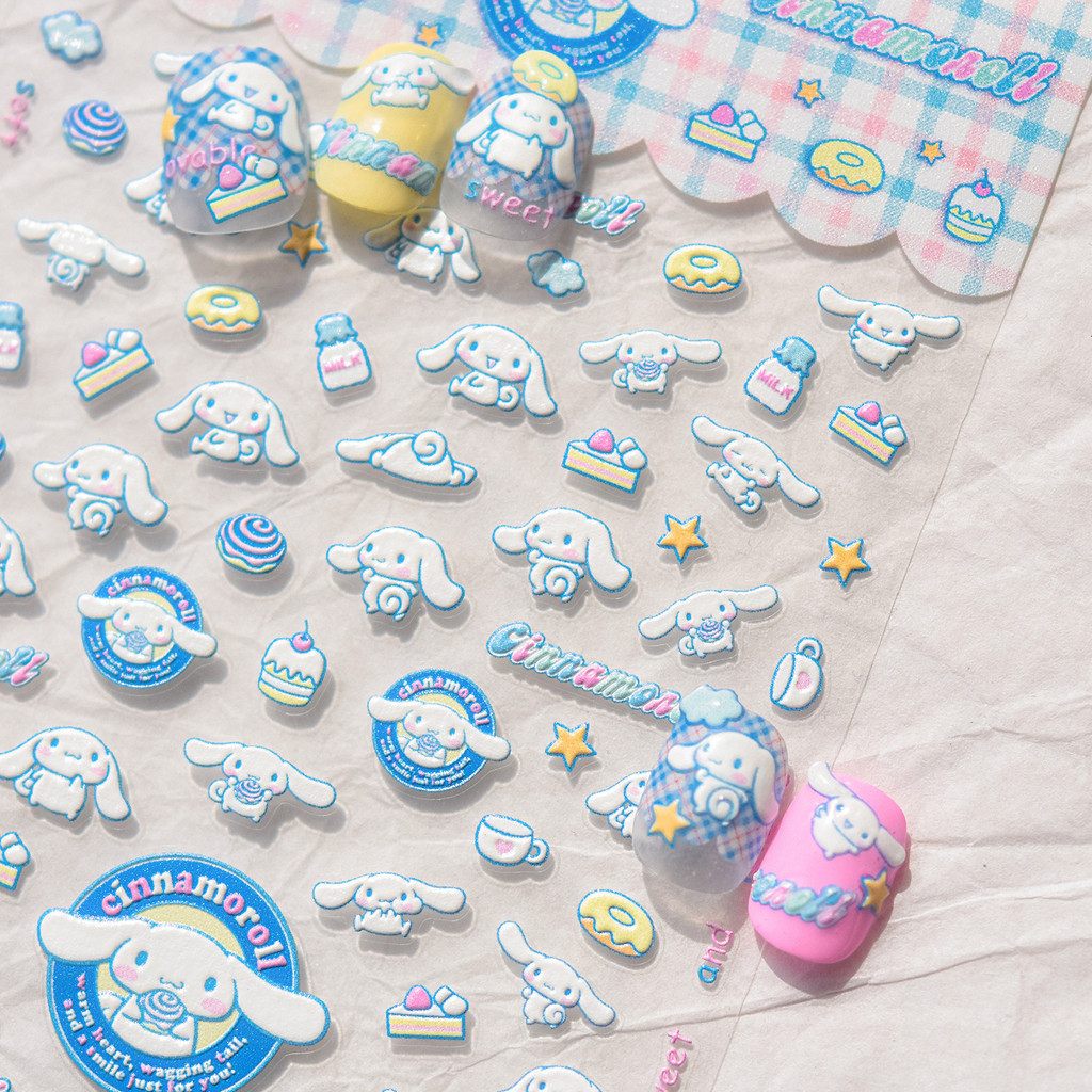 [Meow.Sensei] Sanrio & tomoni Cooperation Style สติกเกอร์ตกแต่งเล็บ ลายนูน SAN Series 011 หูใหญ่ ...