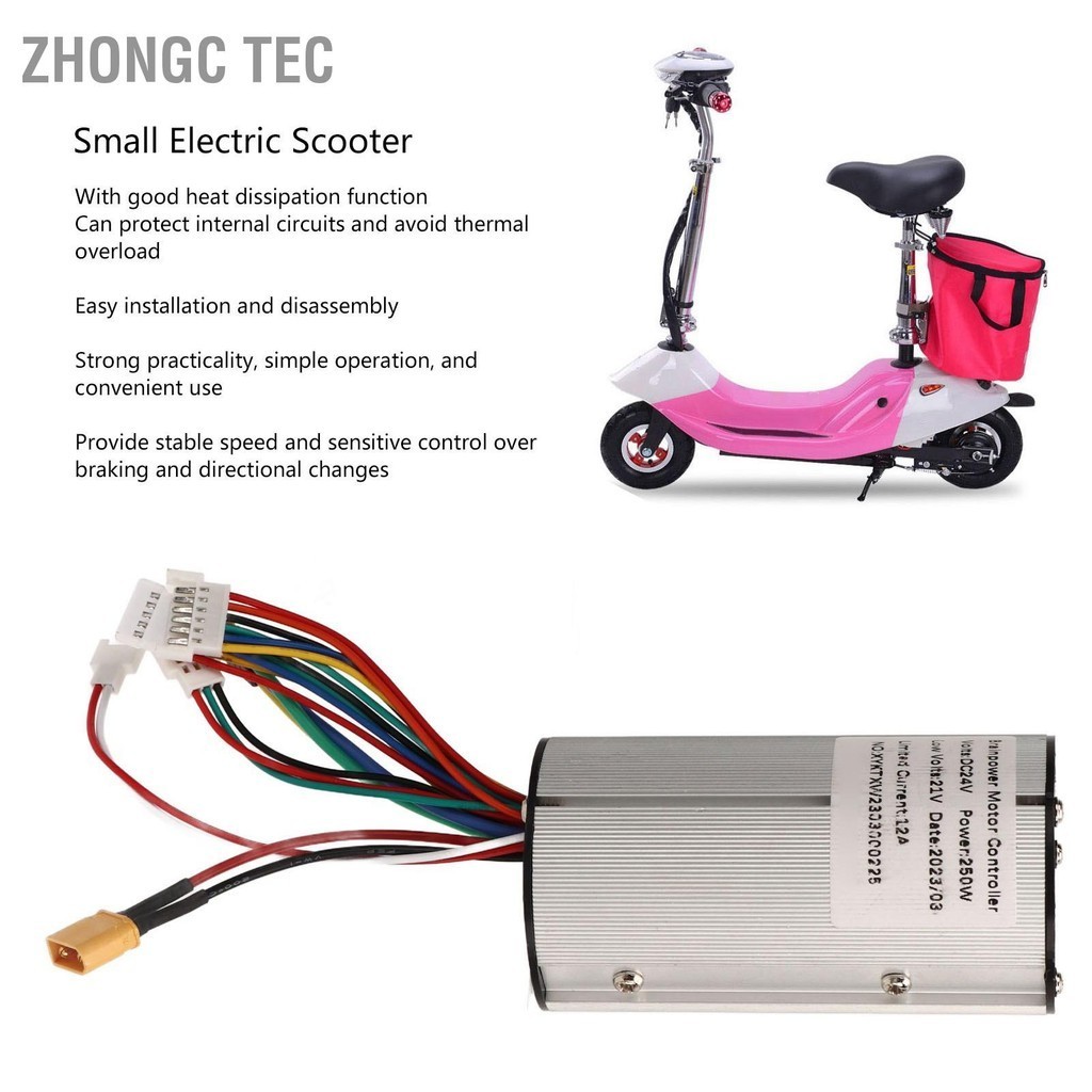 Zhongc Tec 5.5-6.5 นิ้ว 24V 250W Electric Scooter Controller Motor ...