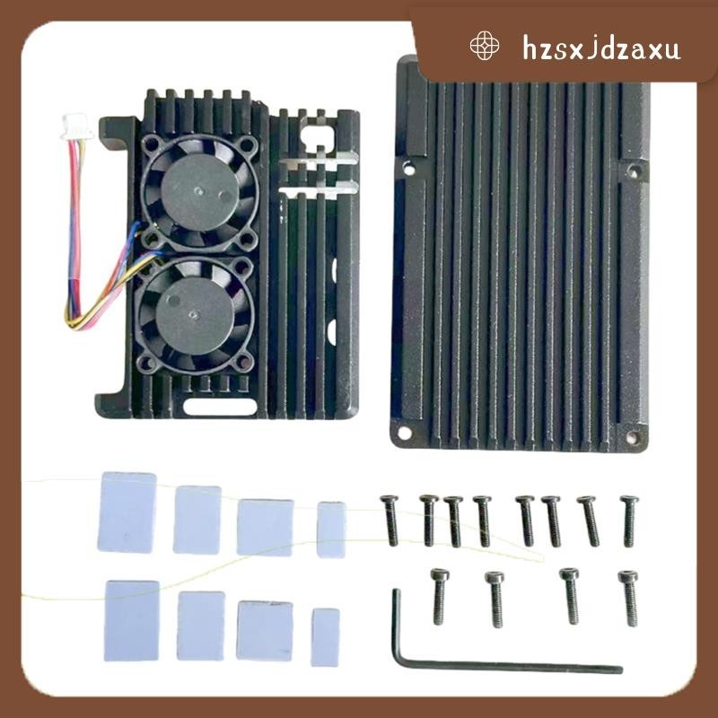 【hzsxjdzaxu 】 เหมาะสําหรับ Raspberry Pi 5Th Generation Aluminium Shell Raspberry Pi 5 Dual Fan ...