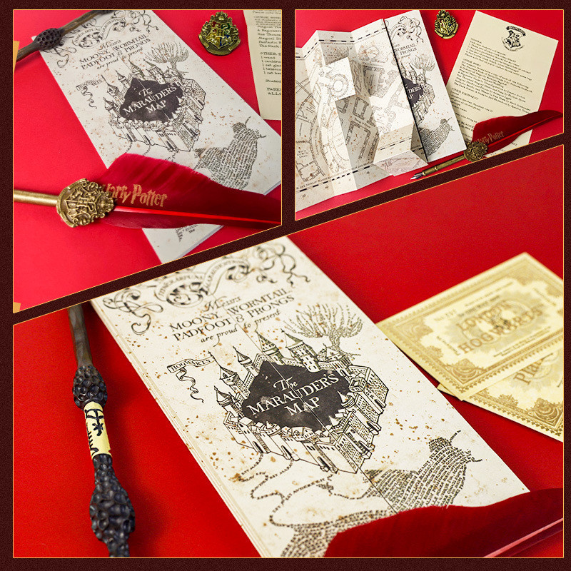 Harry Potter แผนที่ของแท้ Academy of Magic Live Point แผนที่ Hogwarts ...