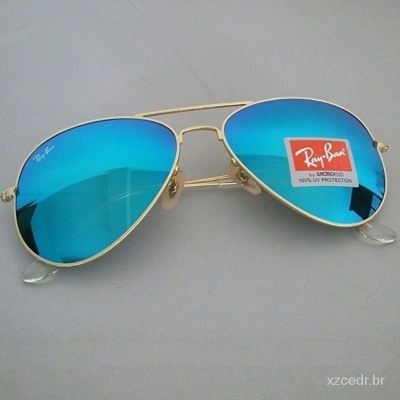 แว ่ นกันแดด 8ymw _ rayban _ X6IS Mirror Glass Blue Pilot | Shopee Thailand