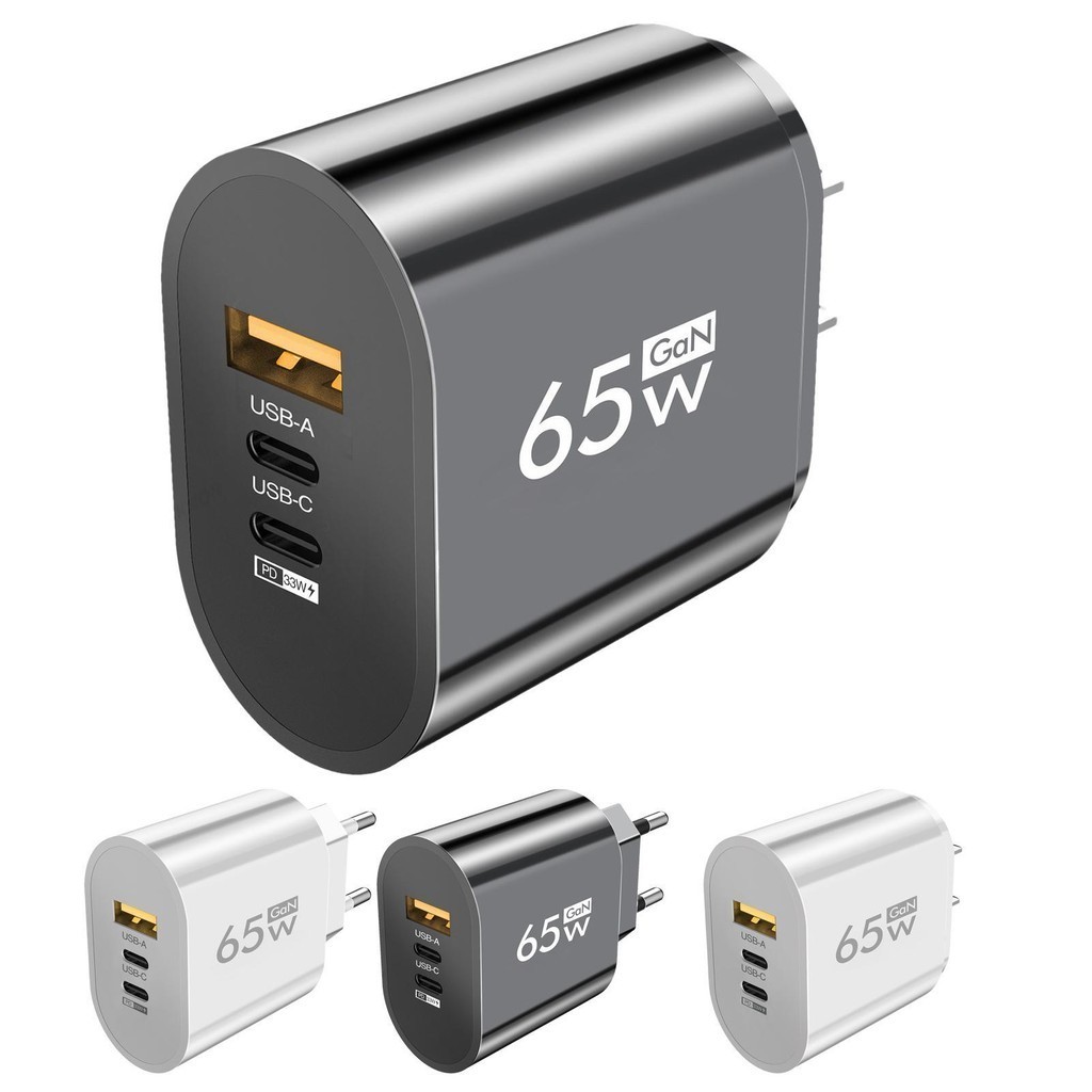 Usb Multiport Charger 3 พอร์ต Charger Block PD พอร์ต 65W USB-A Type C ...