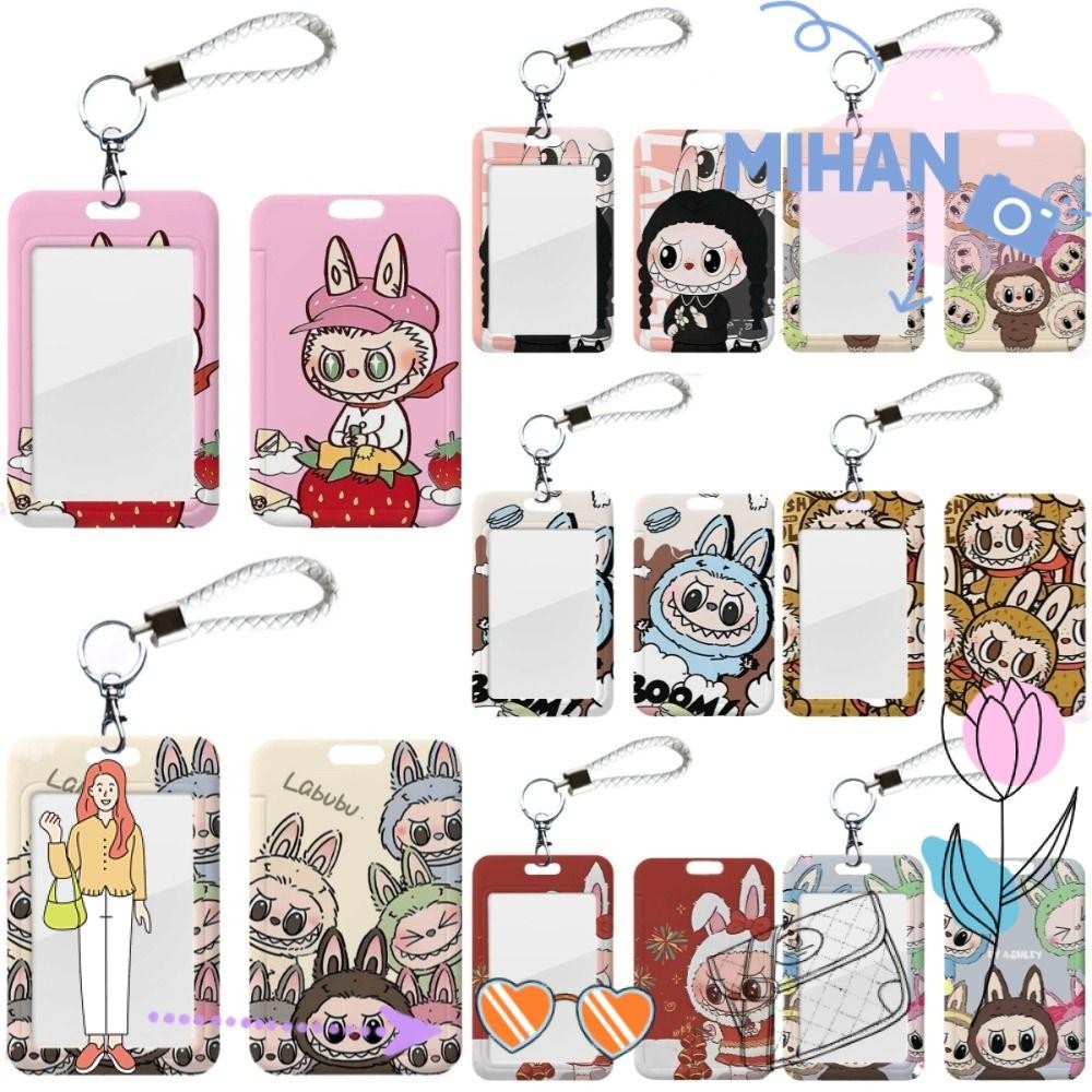 Mh Labubu Card Sleeve, มาพร้อมชุดการ์ด PVC Labubu Lanyard, ภาพการ์ตูน ...