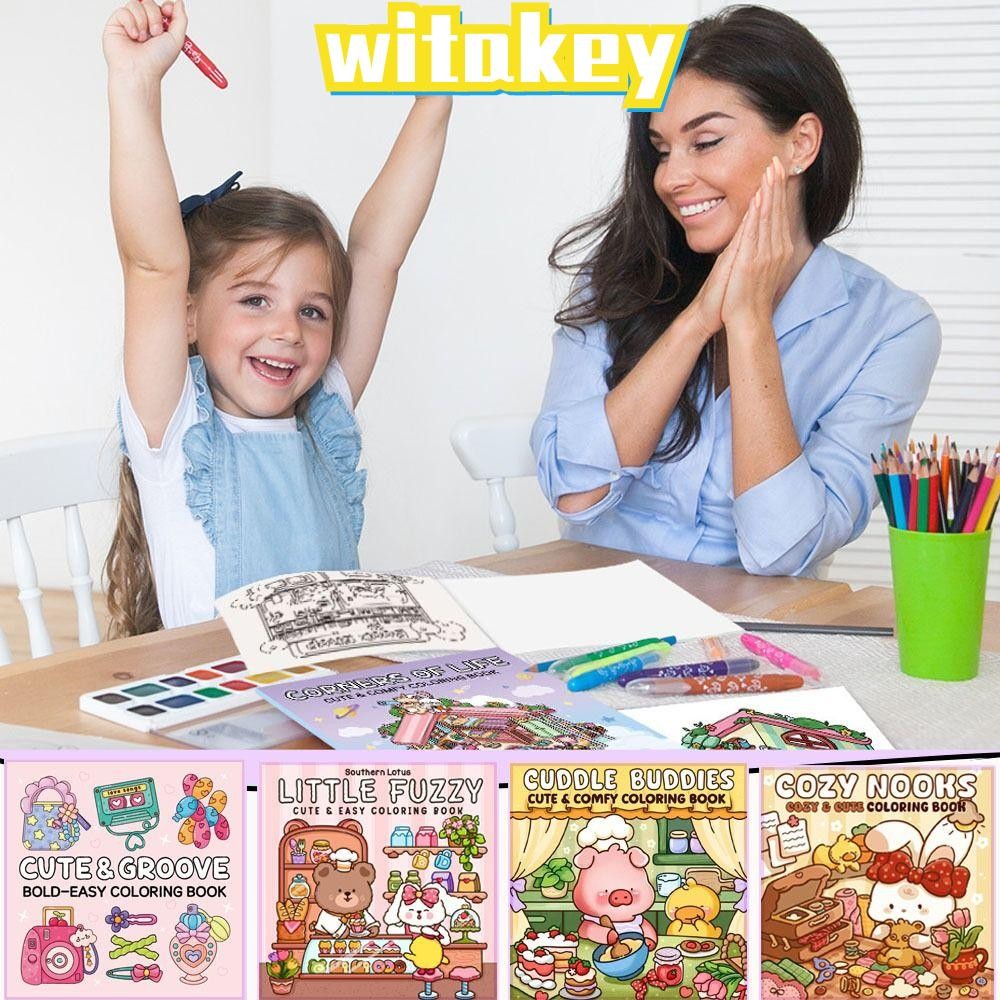 Witakey สมุดระบายสีกราฟฟิตี้, หนังสือ Doodles สมุดระบายสีเพื่อการศึกษา, สมุดระบายสี DIY ผ่อนคลาย ...