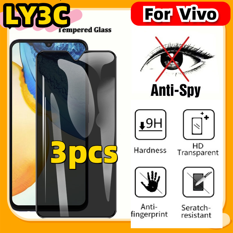 Cod Anti-Spy Privacy กระจกนิรภัยเต็มรูปแบบสําหรับ VIVO V29e V27e V25 5G V25e V23 V23e V21 V20 SE ...