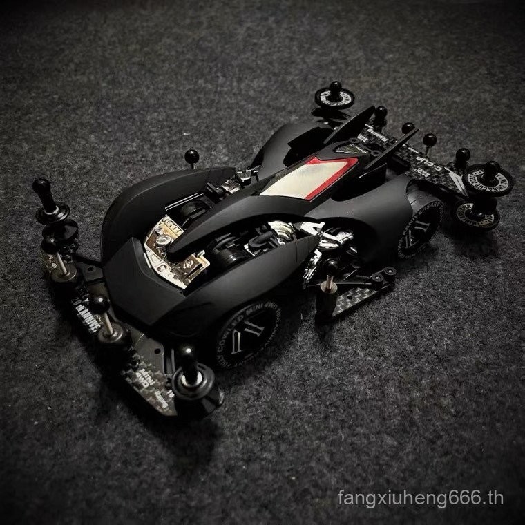 รถ Tamiya Mini 4WD ปรับแต่ง แชสซี FMA มอเตอร์หน้า Rapid Viper สีดำด้าน ...