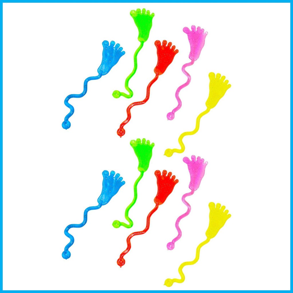 Sticky Foot Toy Bulk 10X Retractable Foot ความแปลกใหม่สวนสนุกยืดหยุ่น ...