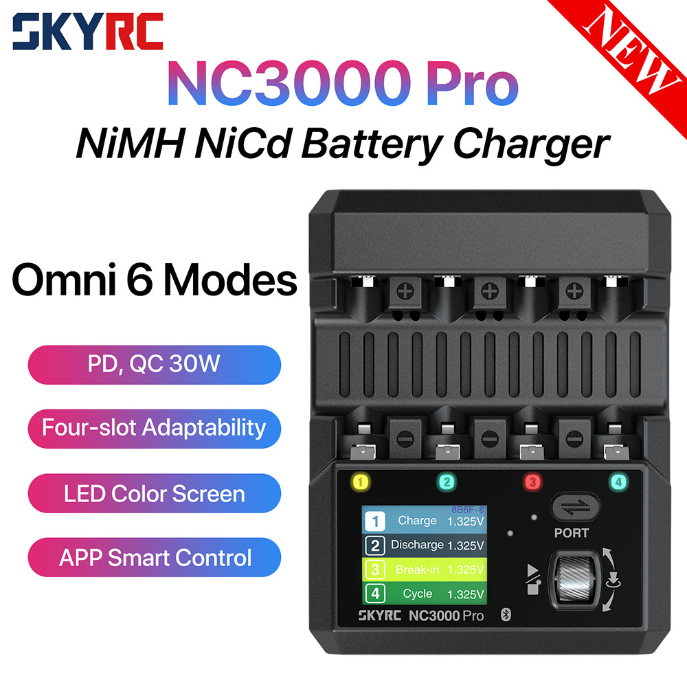 ใหม่ SkyRC NC3000 Pro NiMH NiCd เครื่องชาร์จแบตเตอรี่ LED APP ควบคุม ...
