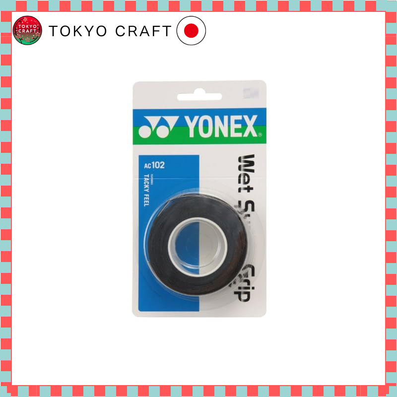 【direct from Japan】 YONEX Tennis Badminton Grip Tape Wet Super Grip (Set of 3) AC102 Black ...