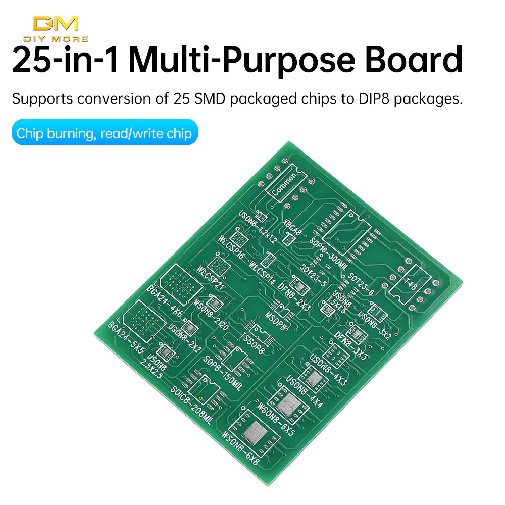 Diymore 25-in-1 Multi-Function Board SMD ถึง DIP8 Universal อะแดปเตอร์ ...