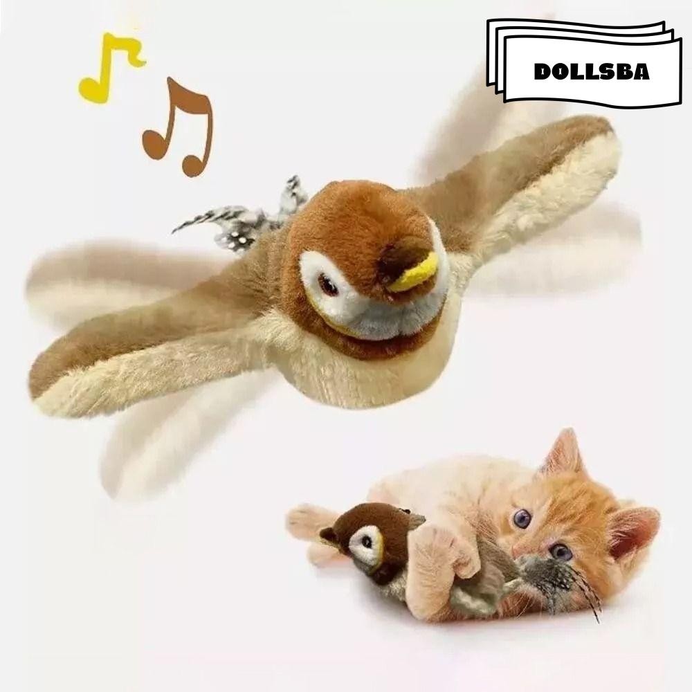 Dollsba Interactive Flying Bird ของเล่นแมว, Vivid Chirping USB Flapping ...
