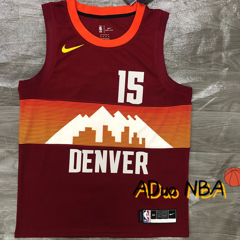 เสื้อยืดแรงดันร้อน Nba Denver Dig Golds Jersey Island 15 Nikola Jokic ...