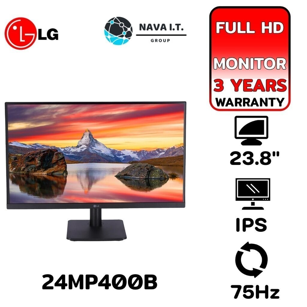 ⚡️กรุงเทพฯด่วน1ชั่วโมง⚡️ LG MONITOR (จอมอนิเตอร์) 23.8'' 24MP400B (IPS ...
