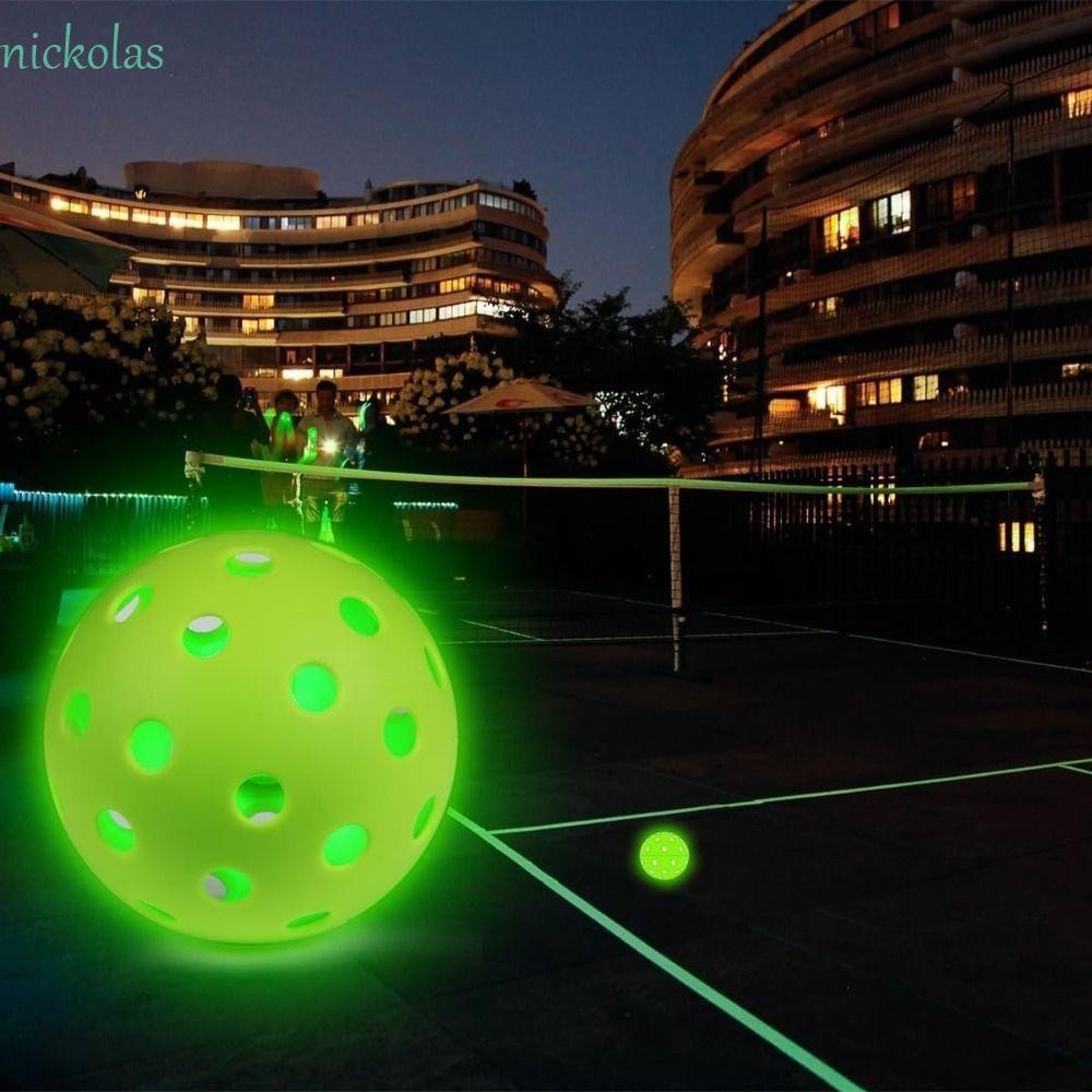 Nickolas LED Light Up Pickleball, 74 มม.40 หลุม Luminous Pickleball ...