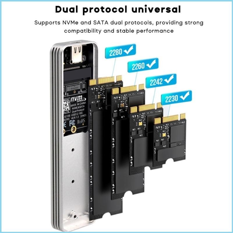 Ezr NVME SSD Box Dual-Protocol Usb3 2 Type-C HDD Hard Disk Enclosure 9210B ชิป | Shopee Thailand