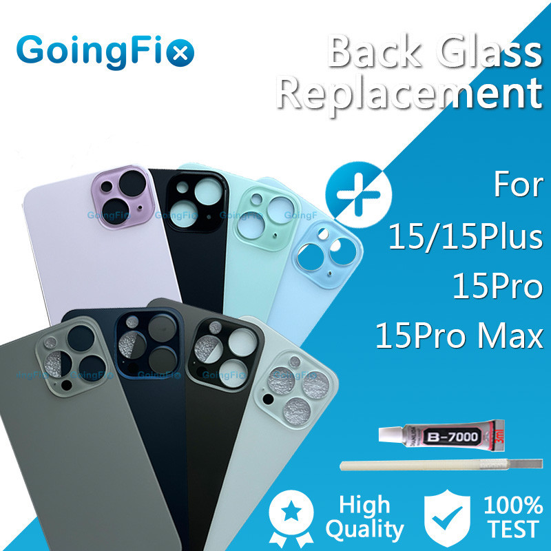 [ เครื ่ องมือฟรี ] Back Glass เข ้ ากันได ้ กับ 15 Pro max 15 Pro 15 ...