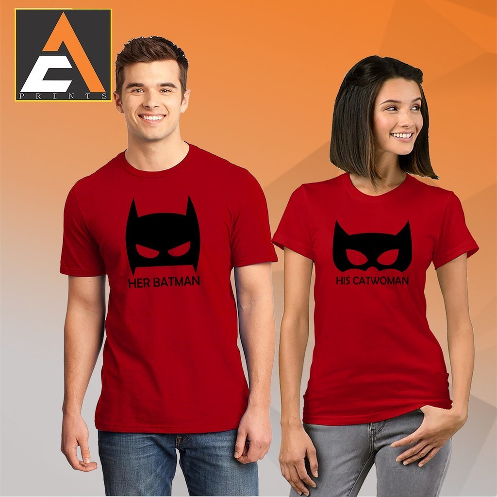 AC Prints Couple Shirt (ONE PIECE) Batman and Catw ไซส์ใหญ่ ใส่สบายๆ ...