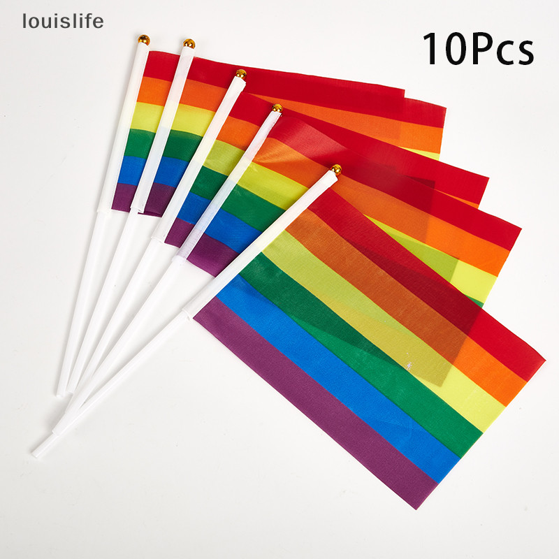 Leth 10 ชิ้น/แพ็คเกย์ Pride Flags ง่ายต่อการถือมินิขนาดเล็ก Rain Flags ...