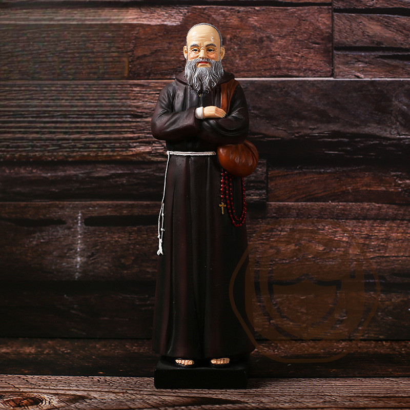 คลาสสิก Black Robe Saint รูปปั้น - รูปเรซินงานฝีมือ 19.5 ซม., กันน้ํา ...