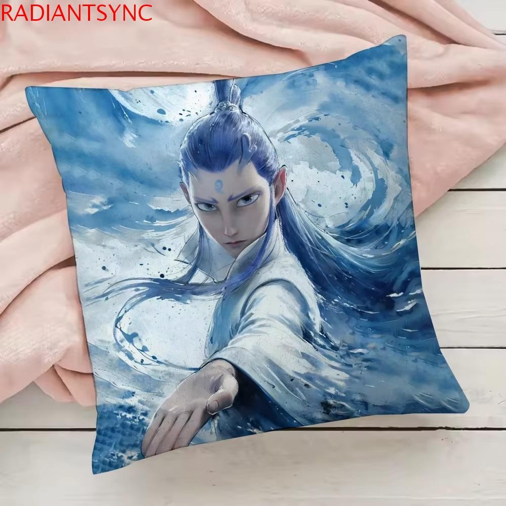 Radiantsync Nazha Pillowcover, จีนตํานาน Plush Anti-dust ปลอกหมอน, Creative สบายสแควร์สองด้านรูป ...