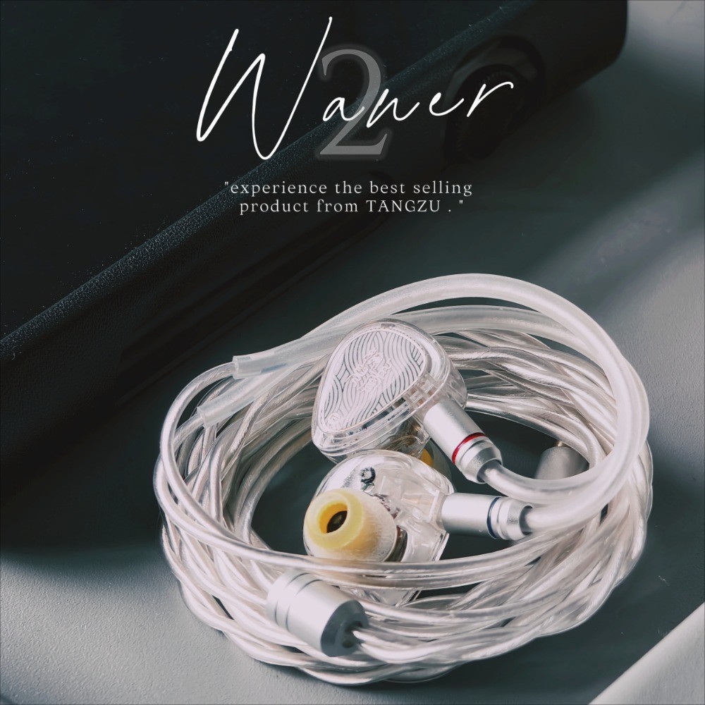 ใหม่ Tangzu Waner 2 10 มม.แบบไดนามิกหูฟังชนิดใส่ในหู IEM MIC โลหะคอมโพ ...
