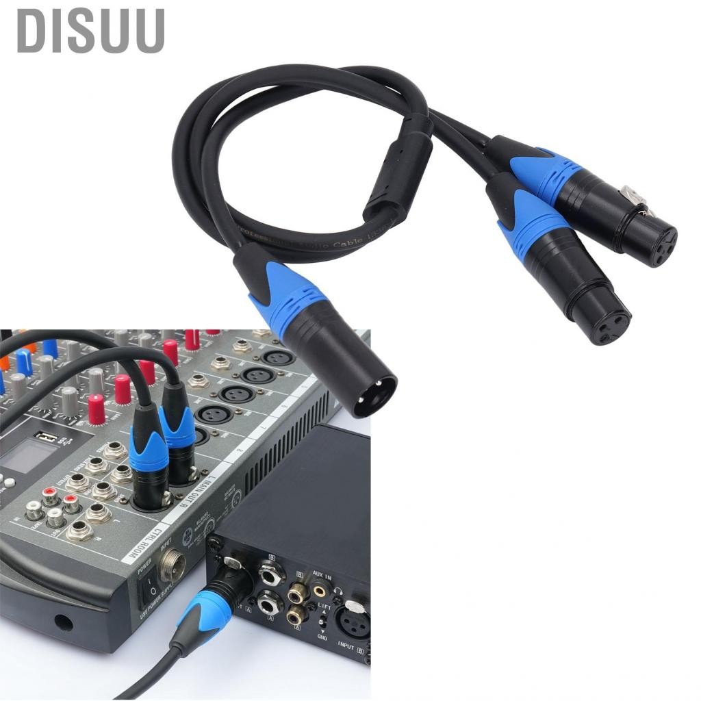 Disuu ZOPSC XLR Splitter Cable 3 PIN DUAL DUAL FEMERY ถึง MALE HIFI MICROPHONE Y MIC AUDIO JUCK ...