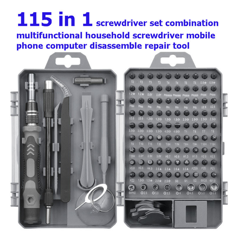 115 in 1 screwdriver set combination multifunctional household screwdriver mobile phone computer ...