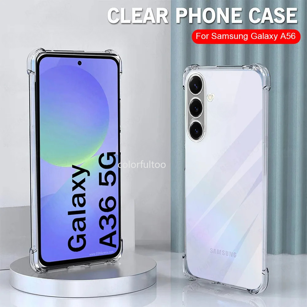 SAMSUNG สําหรับsamsung Galaxy A06 A 06 A16 LTE A26 A36 A56 A16LTE 4G 5Gใสอะคริลิคเคสโทรศัพท์บาง ...